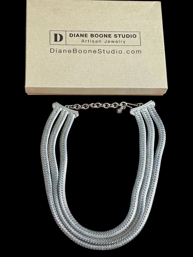Diane Boone Studio Silver Multi Strand Statement Necklace - Artisan ...