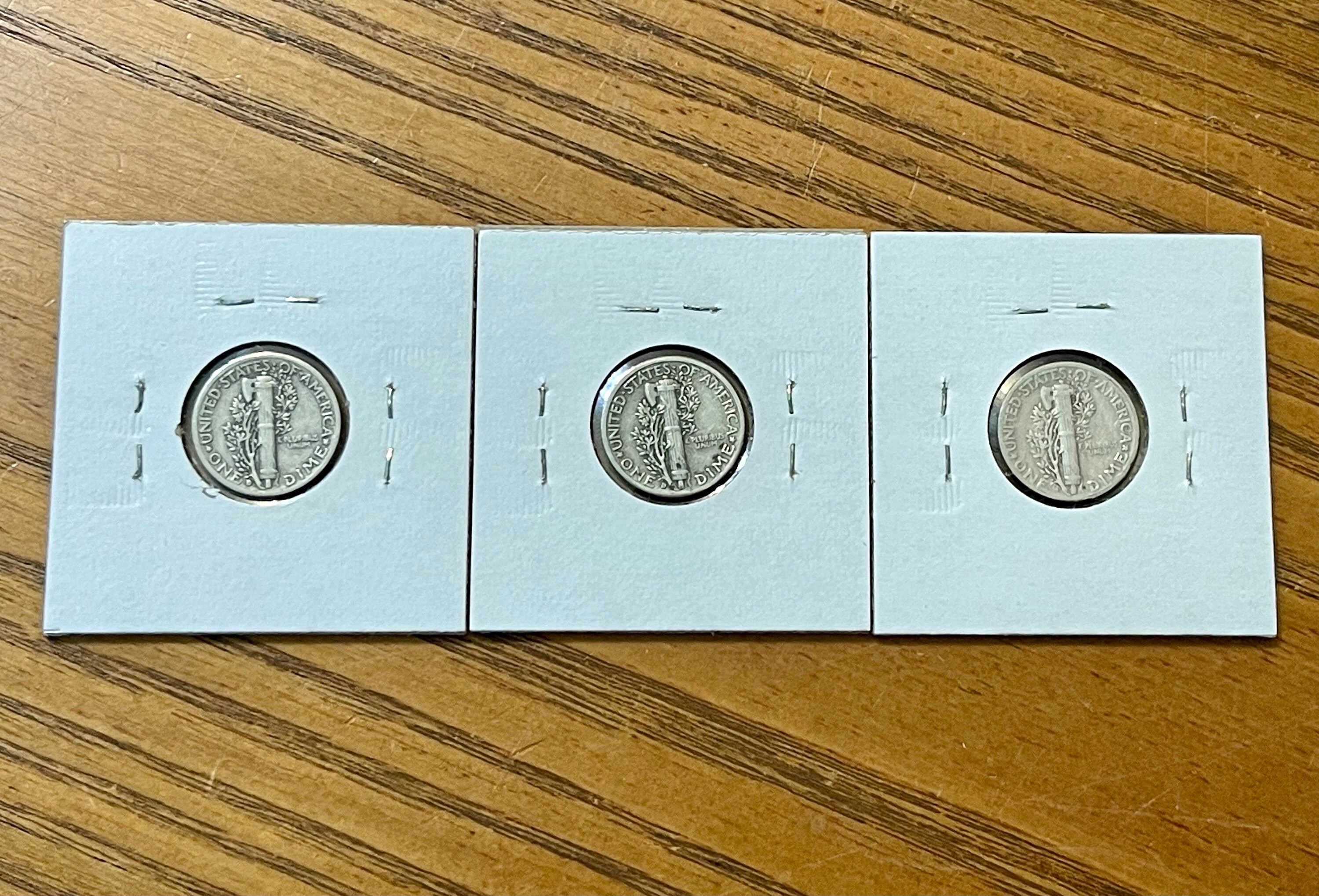 Vintage Mercury Dimes your Choice Two Lots of Three Dimes Lot 1 1943D ...