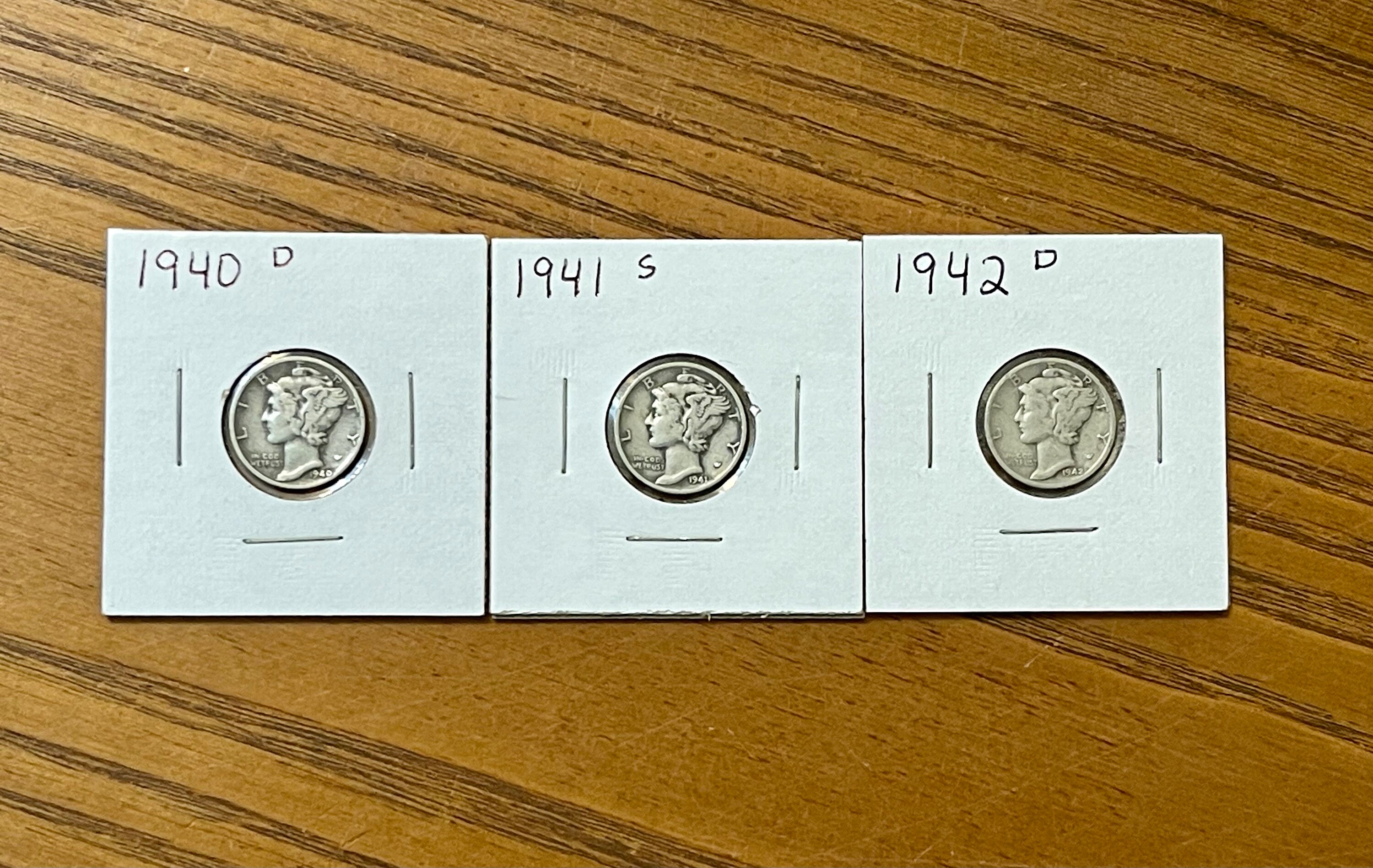 Vintage Mercury Dimes your Choice Two Lots of Three Dimes Lot 1 1943D ...