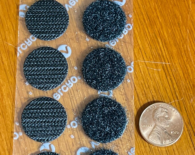 Black Velcro Brand 3/4" (1.9 Cm) Circle Sticky Back Fasteners - Peel ...