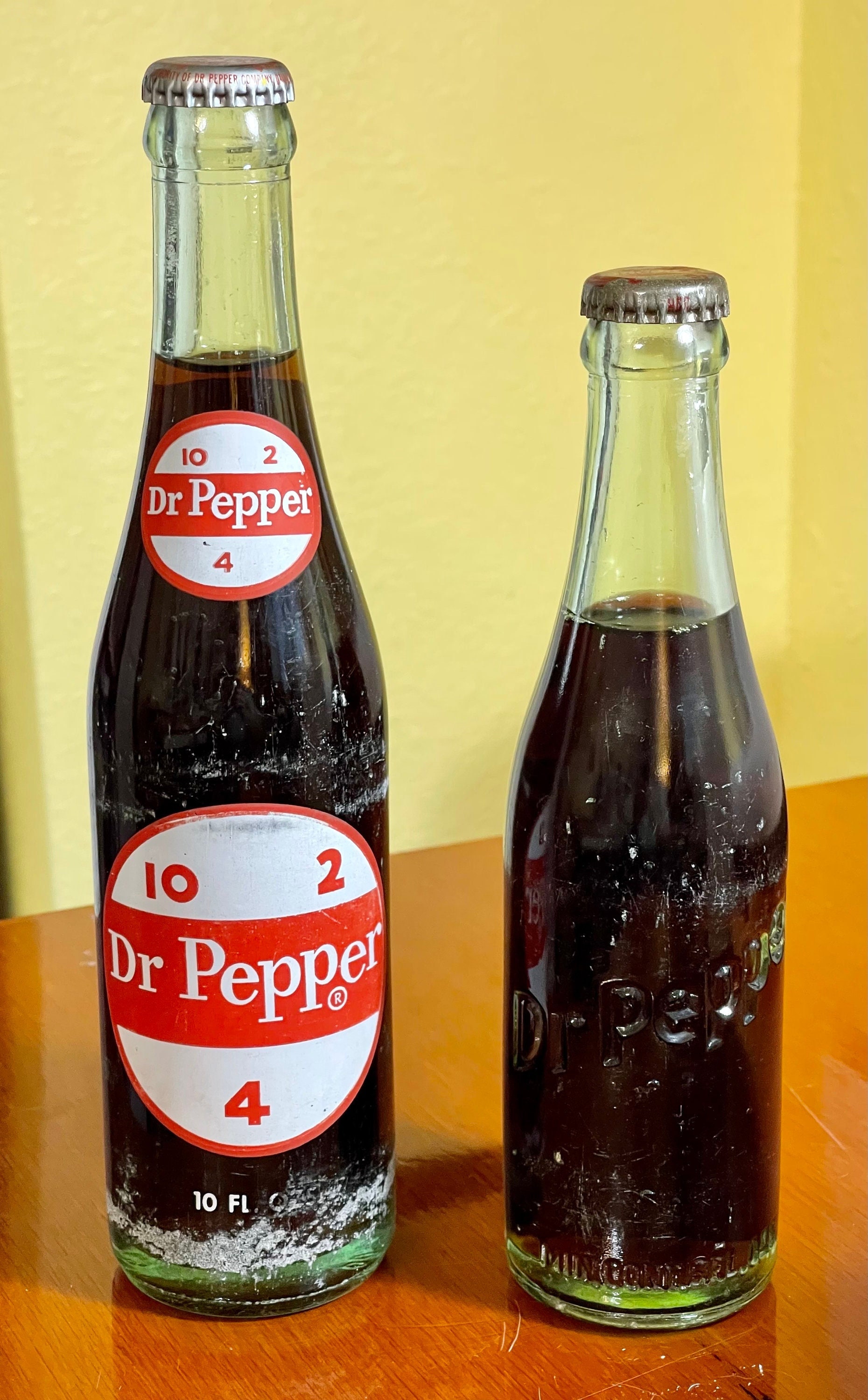Vintage 1970s Dr. Pepper Unopened Glass Soda Bottles 6 Fl Oz or 10 Fl ...