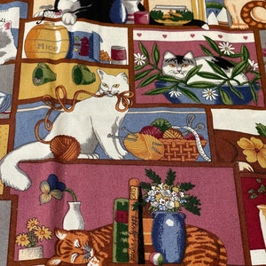 Robert Kaufman Kitty Cat Themed Fabric 100% Cotton Over 1-1/2 Yard ...