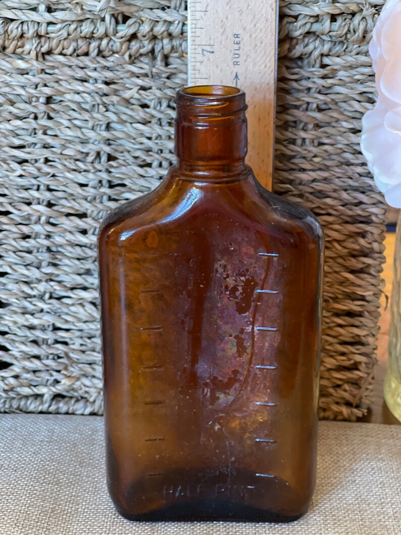 Vintage Brown and Clear Bottles Including Del-tox Bottle - Etsy
