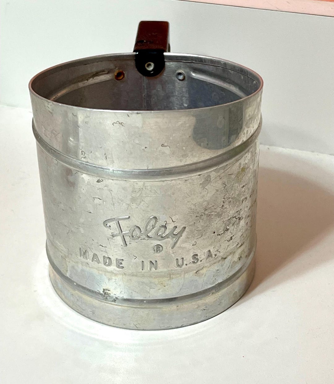 Vintage Foley Aluminum Flour Sifter W/black Plastic Handle - Etsy