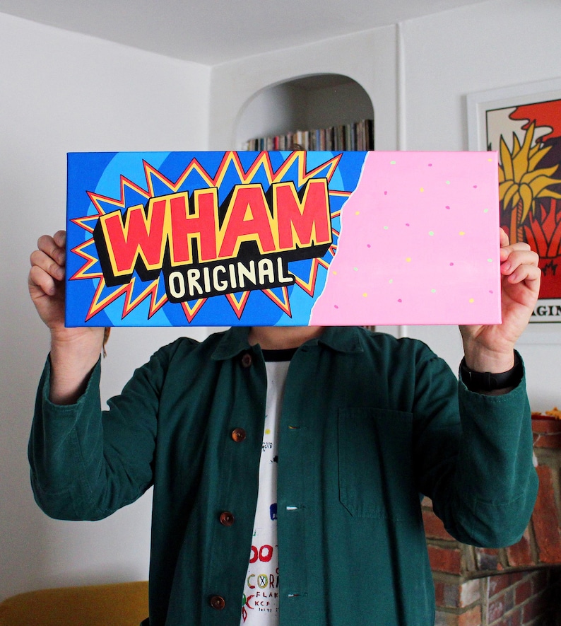 Wham Bar Retro Sweet Pop Art Painting on Canvas, Nostalgic Food Art - Etsy
