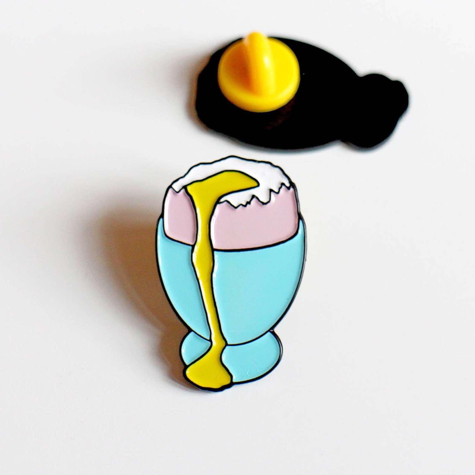 Egg Enamel Pin Badge 30mm | Etsy