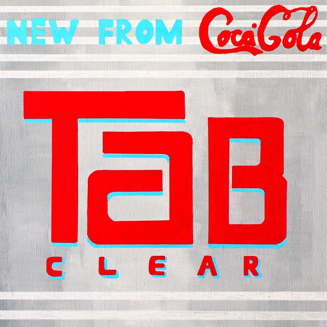 Tab Clear Coca Cola Can Pop Art Painting on A2 Canvas Retro - Etsy