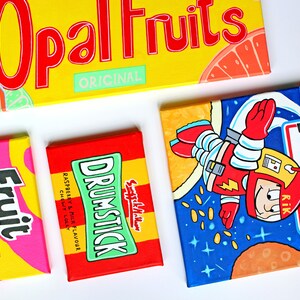 Fruit Salad Retro Sweets Pop Art Painting on Canvas - Etsy