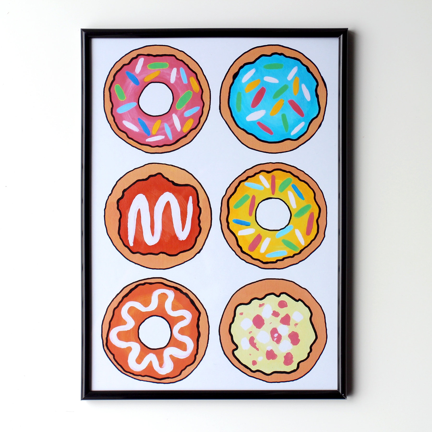 Donuts Pop Art Print / A5 A4 A3 Sizes Available / FREE UK | Etsy