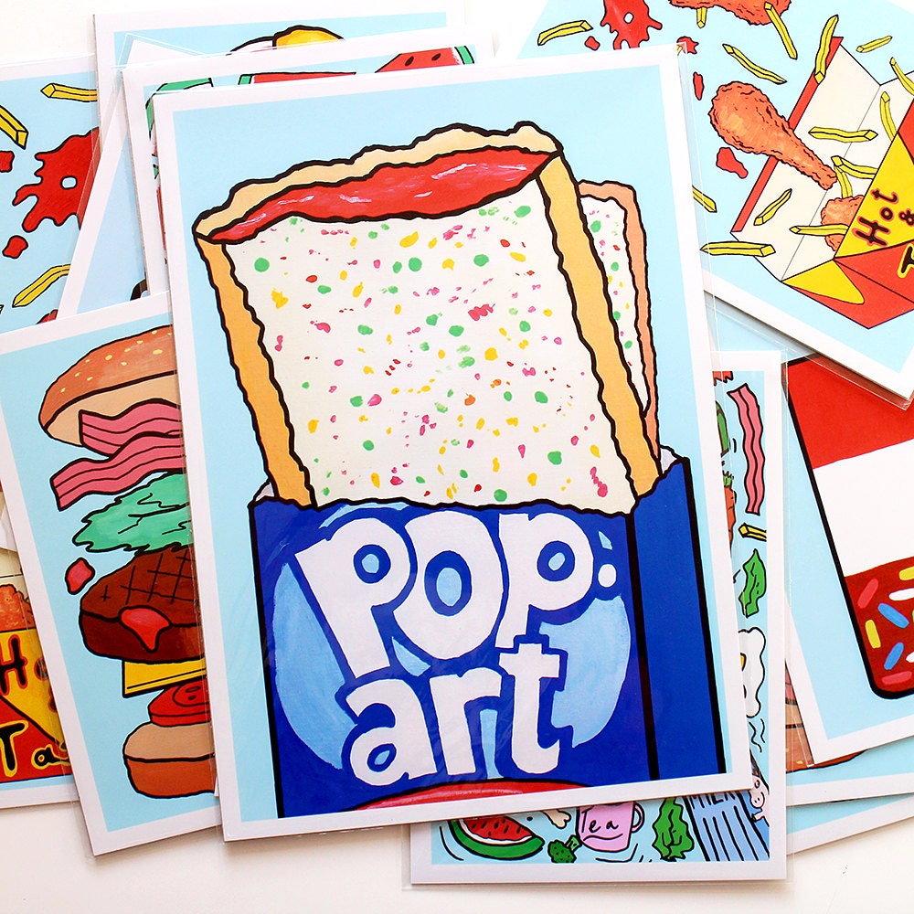 Pop Art Pop Tart Print / A3 A4 A5 Sizes Available / FREE UK - Etsy