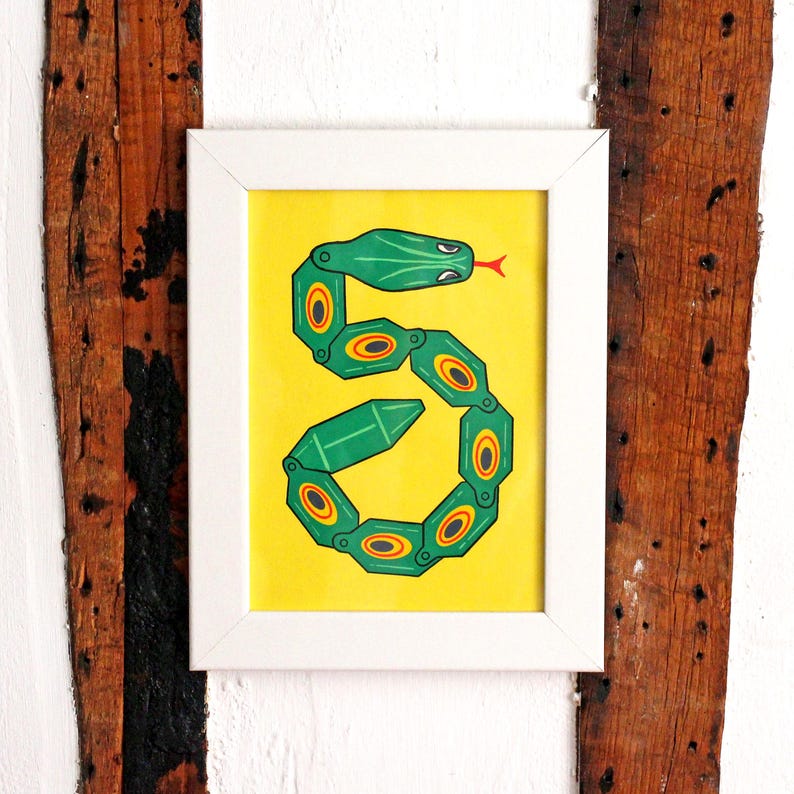 Wiggly Snake Toy Pop Art Painting – Acrylic on A5 Paper - Etsy