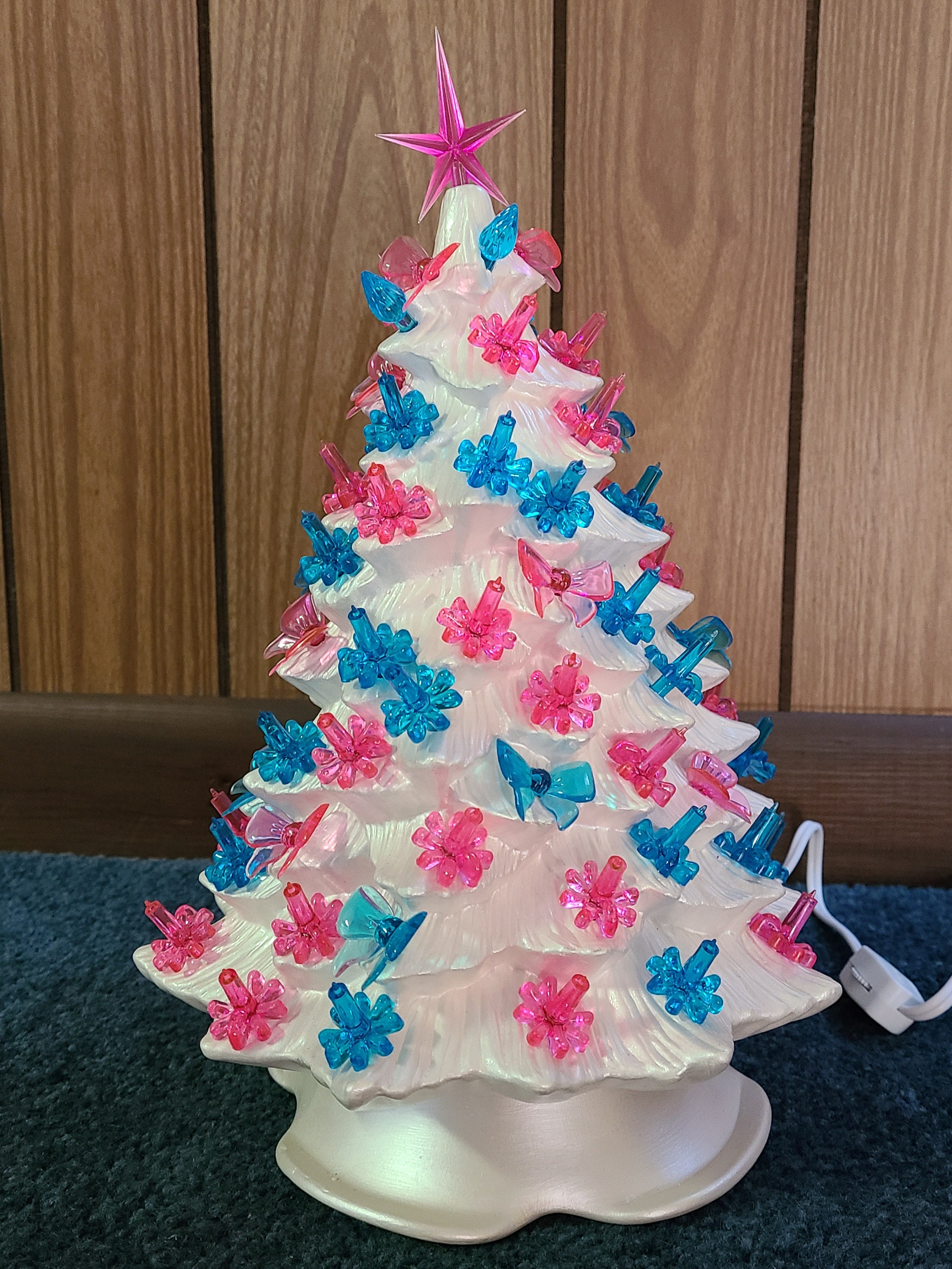 Bow Ceramic Tree Replacement Bulbs 40 Perfectly Pink Christmas | Etsy