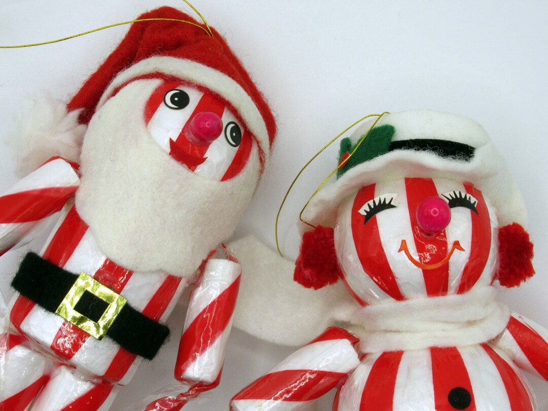 Vintage Peppermint Sweetie Christmas Craft Pick Tree Ornament Kitschmas ...