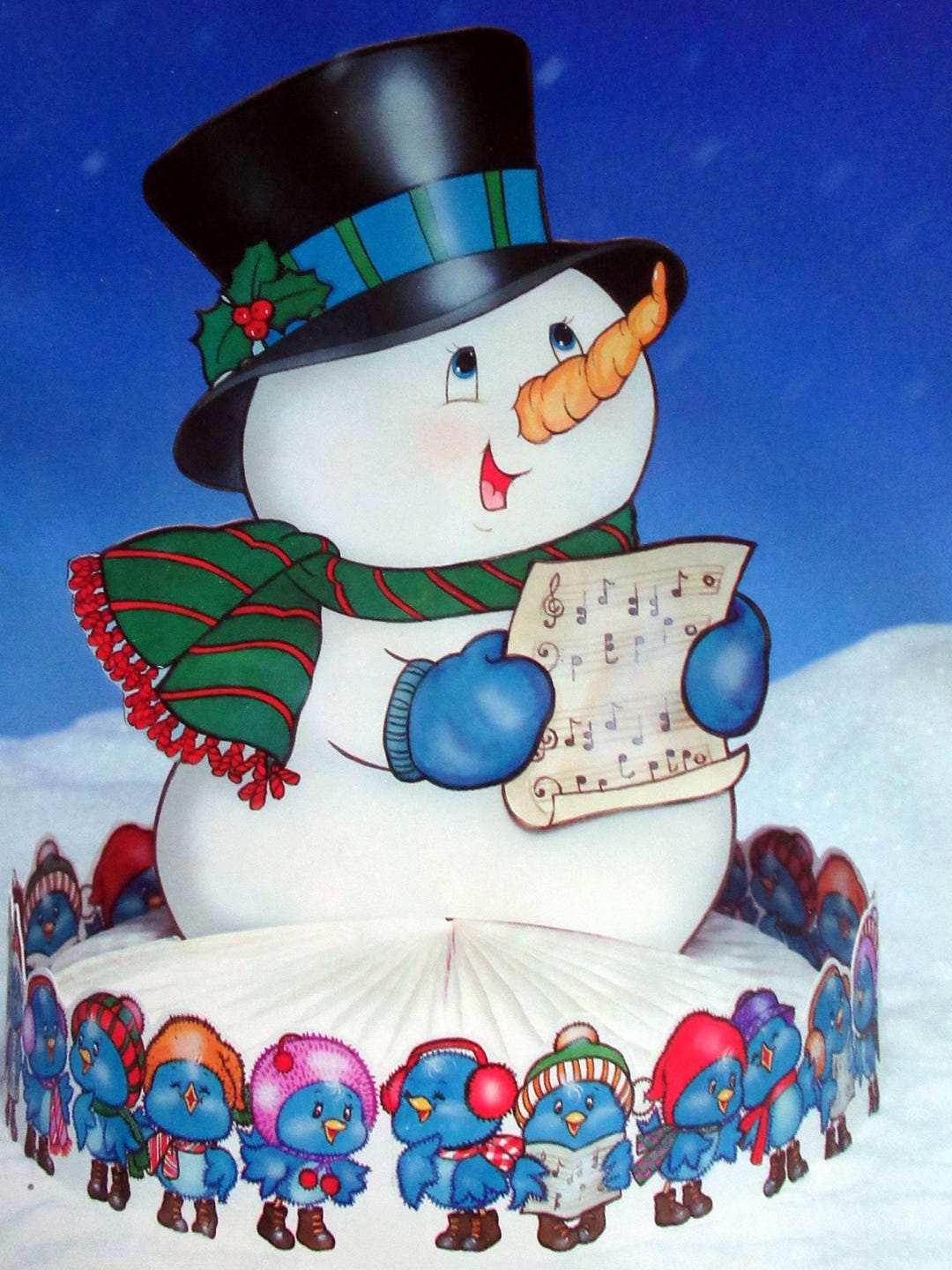 NOS Vintage Christmas American Greetings Caroling Snowman Paper ...
