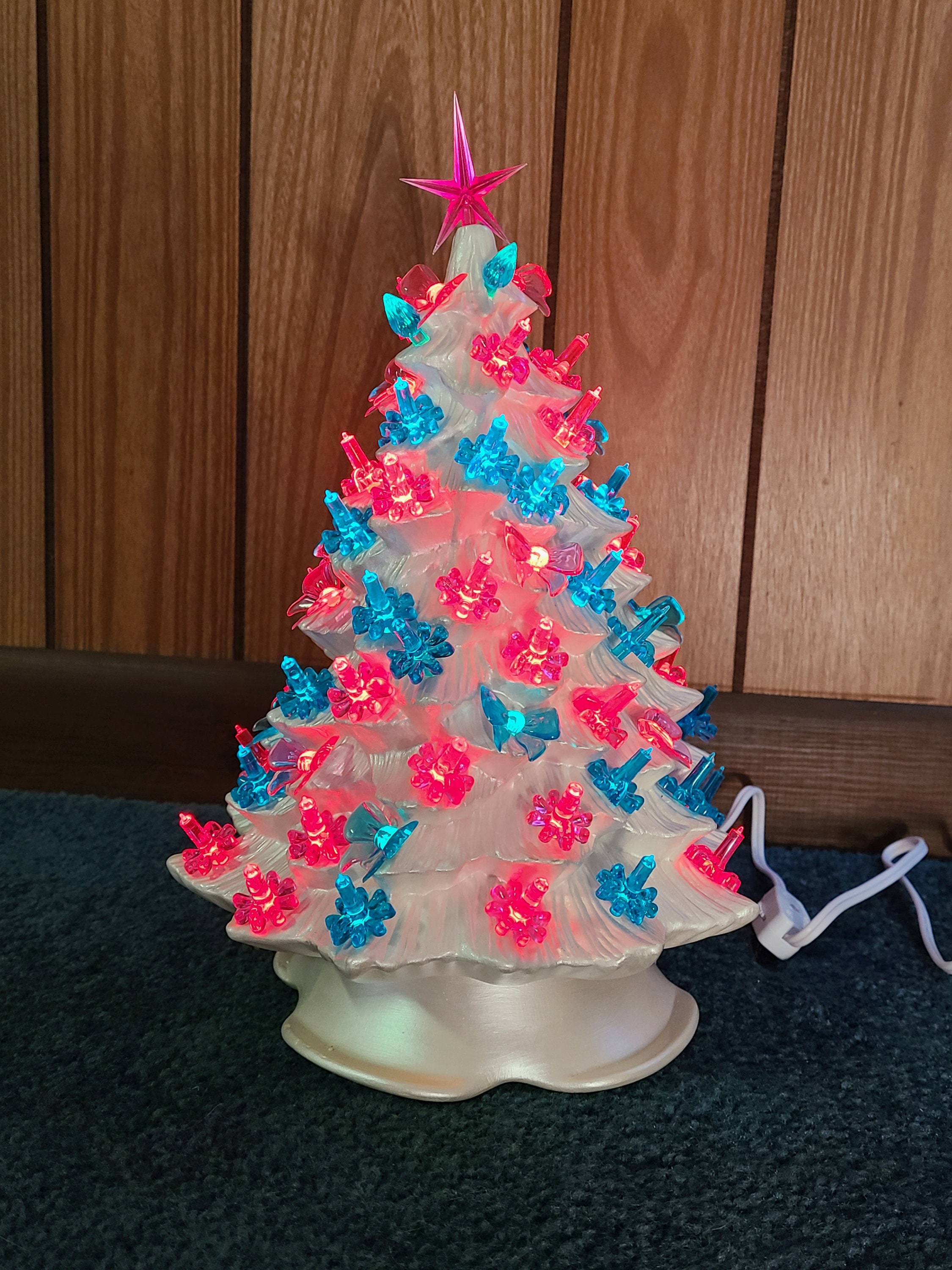 Bow Ceramic Tree Replacement Bulbs 40 Perfectly Pink Christmas | Etsy