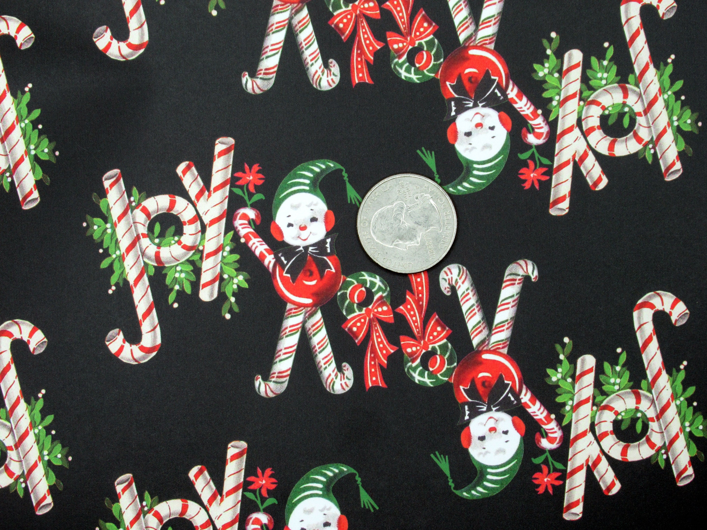 Peppermint Joy Retro Candy Christmas Wrapping Paper Novelty - Etsy