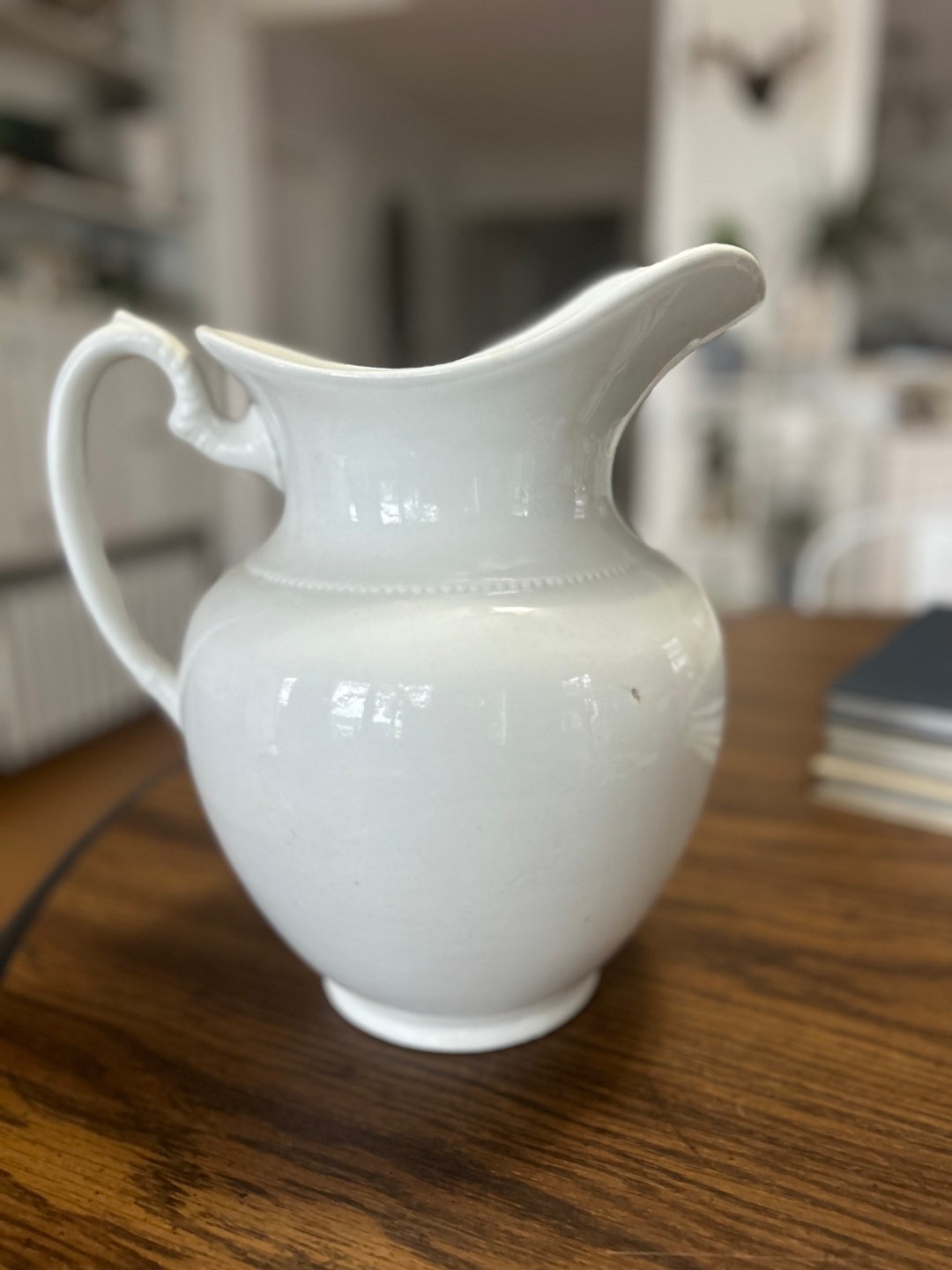 Queen W.S. George Large Ironstone Pitcher 11 Tall - Etsy