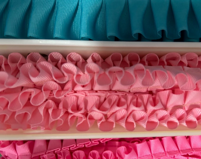 Pleated Ribbon 25mm Width Range of Colours. Quality Box Pleated Ribbon ...