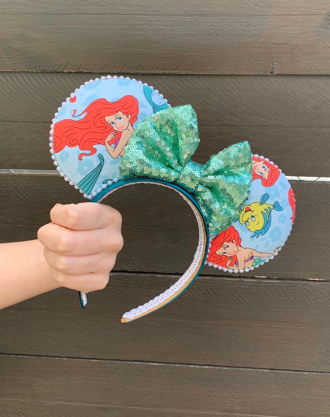 Mermaid Inspired Mouse Ears, Mouse Headband, Park Ears - Etsy