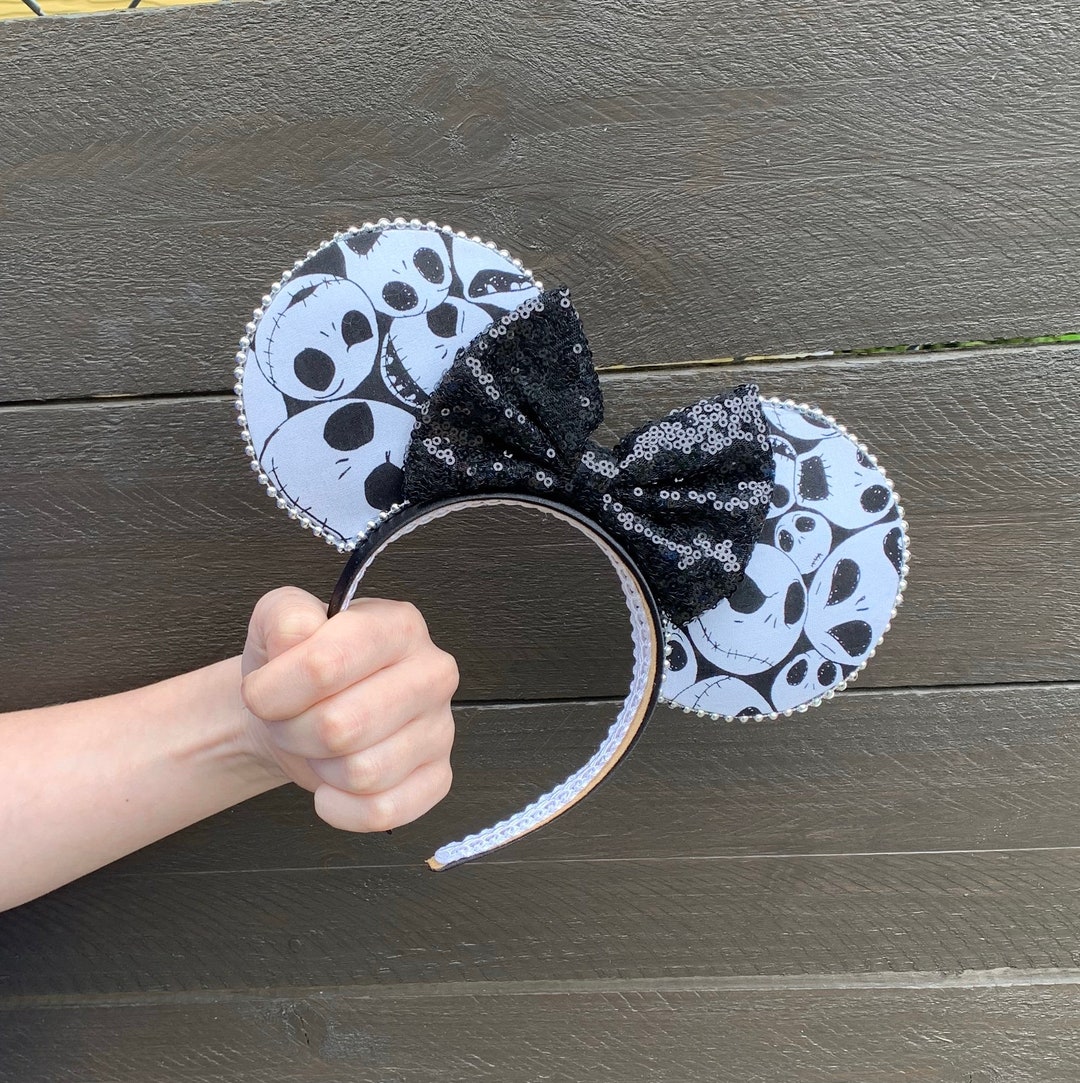 Skeleton Inspired Mouse Ears, Mouse Headband, Park Ears, Halloween Ears ...