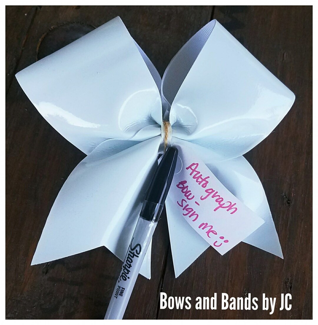 Autograph Cheer Bow, Signature Cheer Bow, End of Season Cheer Bow - Etsy