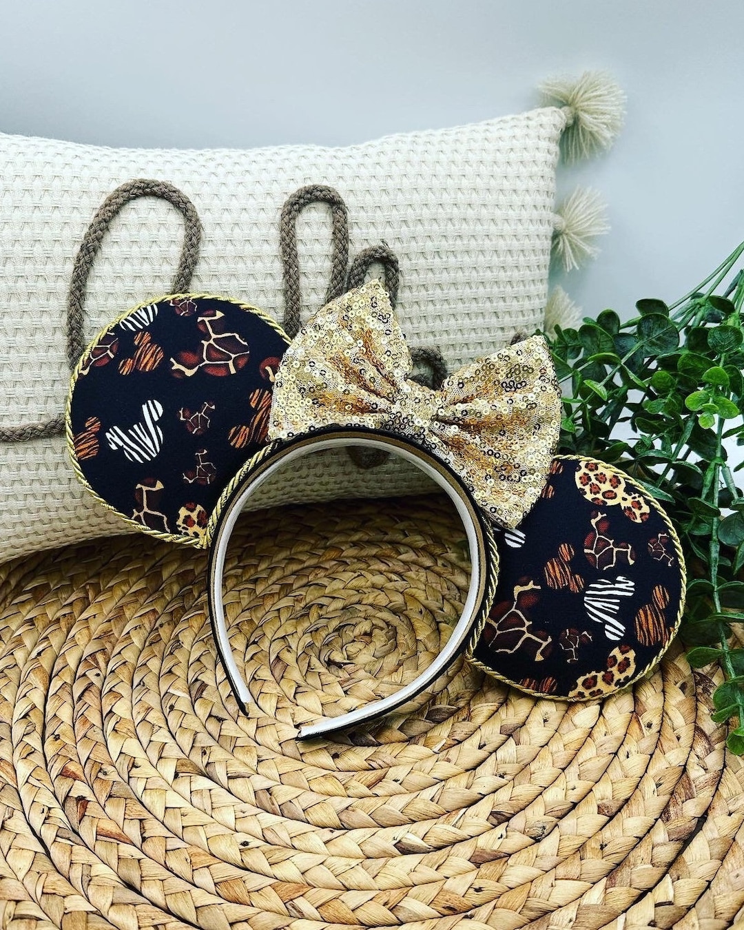 Animal Print Mouse Ears, Mouse Headband , Park Ears - Etsy