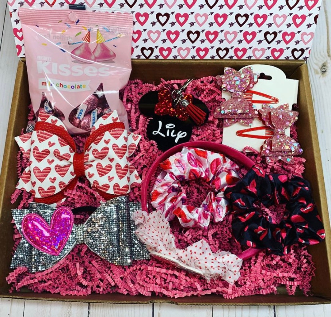 Valentine’s Bow Box, Mystery Bow Box, Girls Hair Bow Gift Set - Etsy