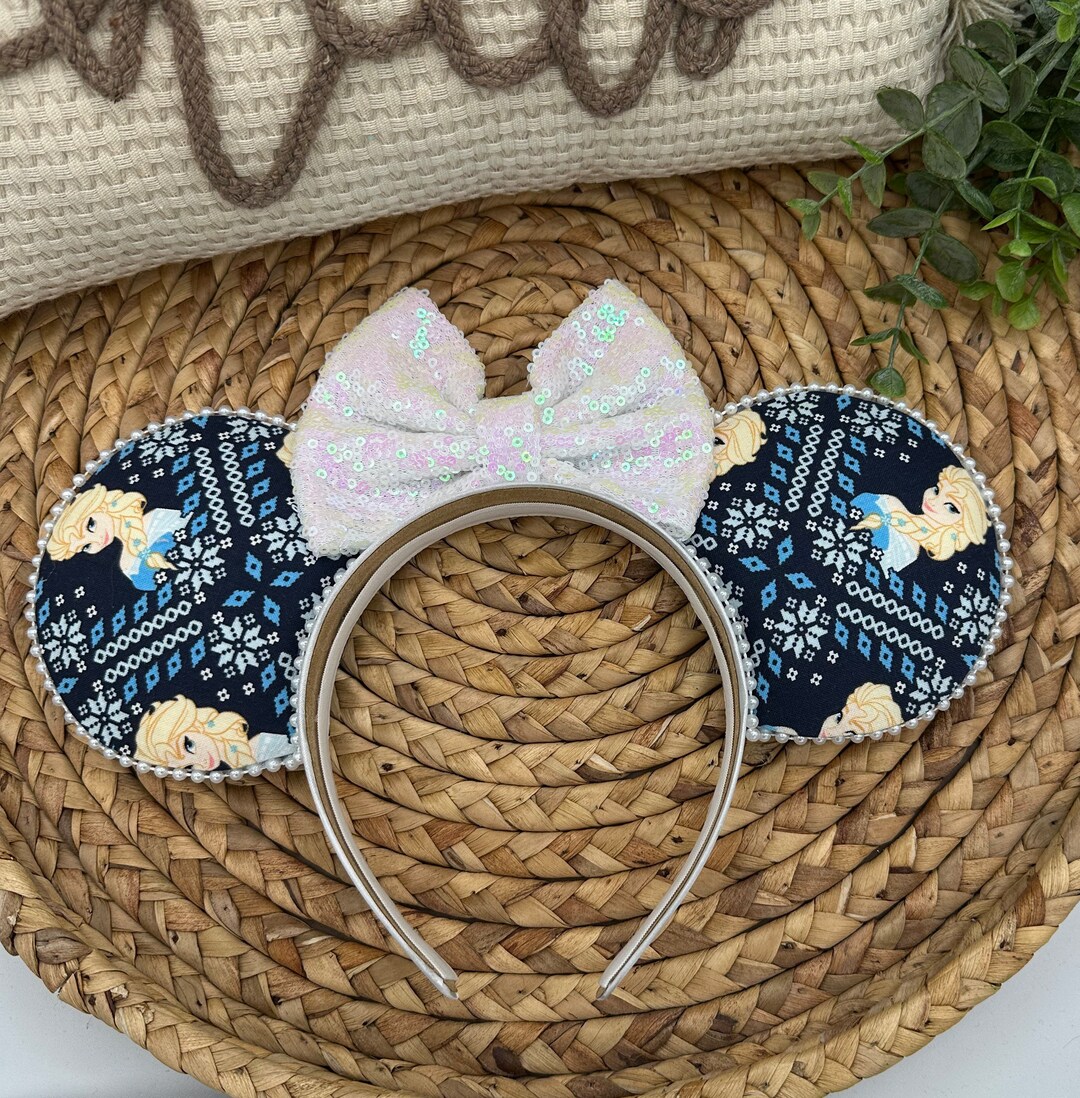 Ice Queen Inspired Minnie Ears, Mouse Headband, Park Ears - Etsy