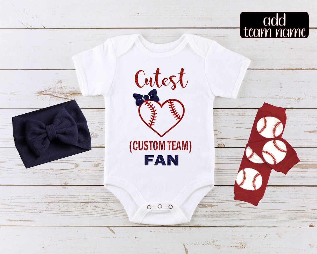 Custom Baby Outfit for Baby Girl, Cutest Baseball Fan Baby Bodysuit ...