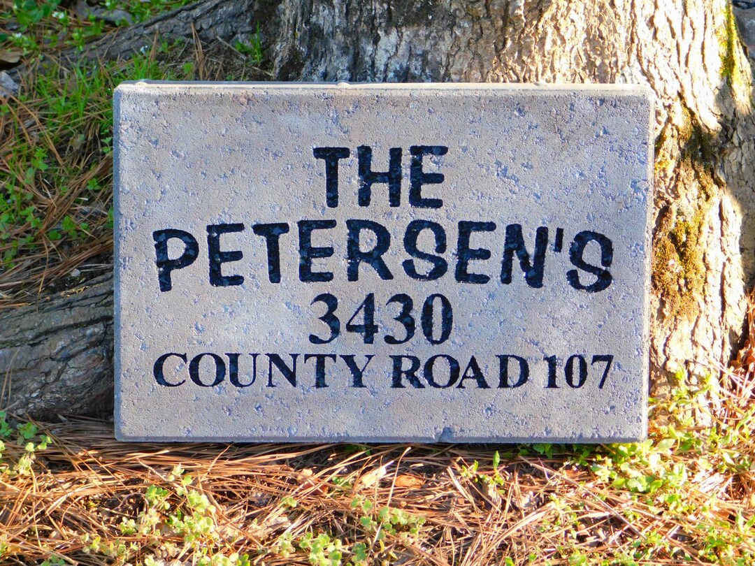 Address Stone, Address Sign Personalized Engraved Large Paver Stone ...