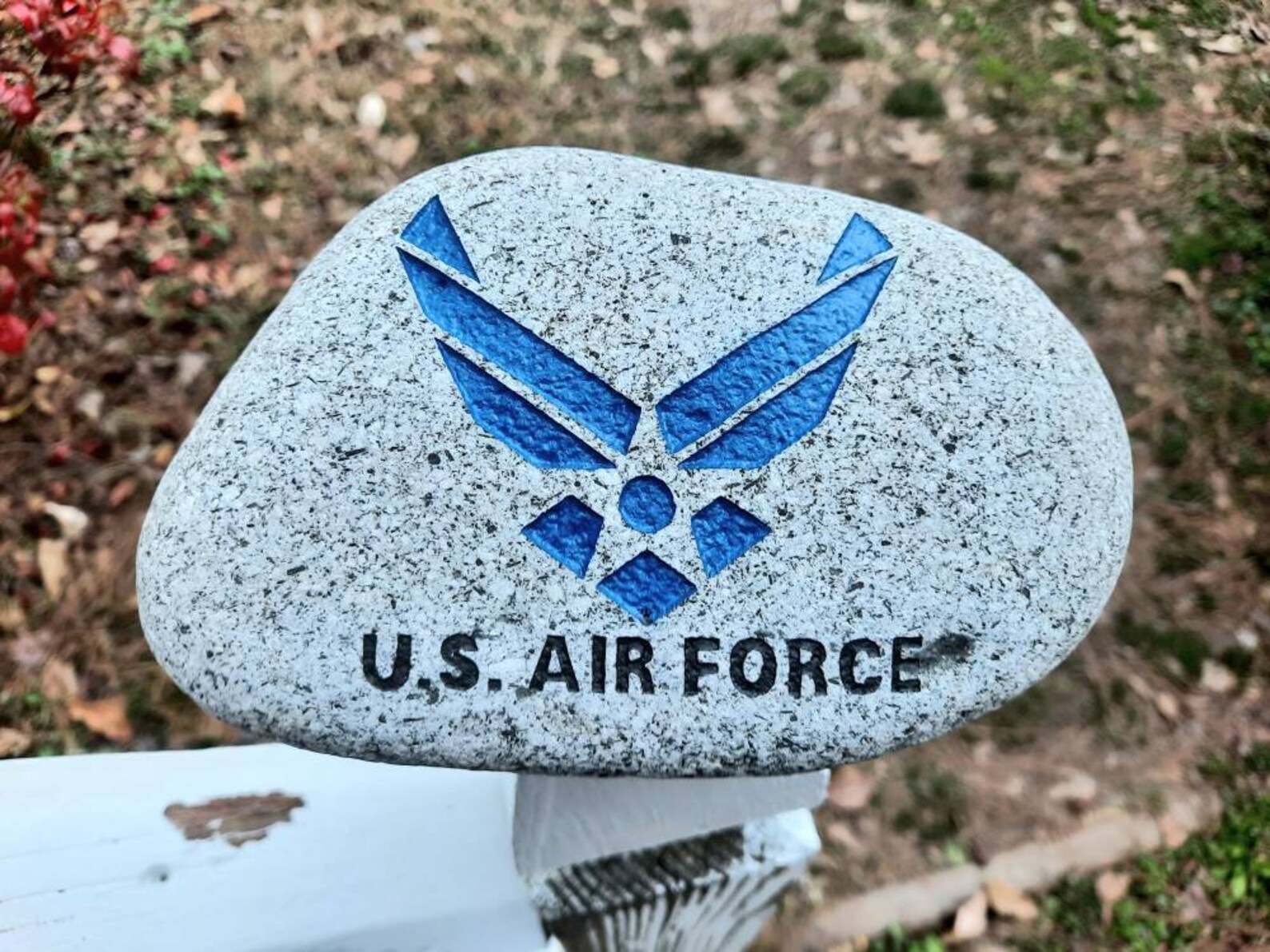 U.S. Air Force Logo, Engraved River Stone, Air Force Gift, Air Force ...