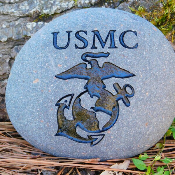 United States Marine Corps Garden Stone - Etsy