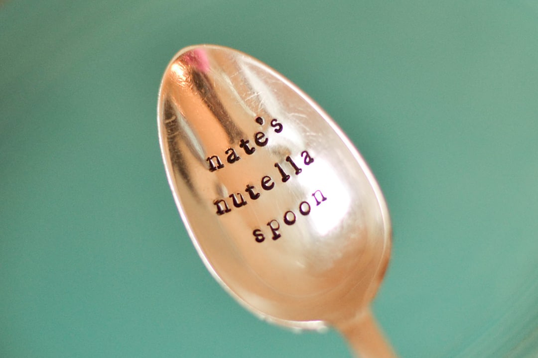 Custom Name Nutella Spoon - Vintage Silver Plate Spoon - Breakfast ...