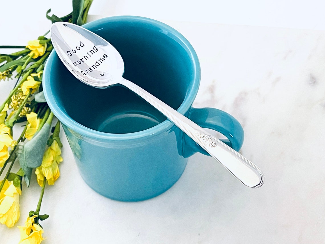 Custom Hand Stamped Spoon Vintage Engraved Spoons Good - Etsy
