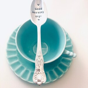 Custom Name Good Morning Spoon Vintage Handstamped Coffee - Etsy
