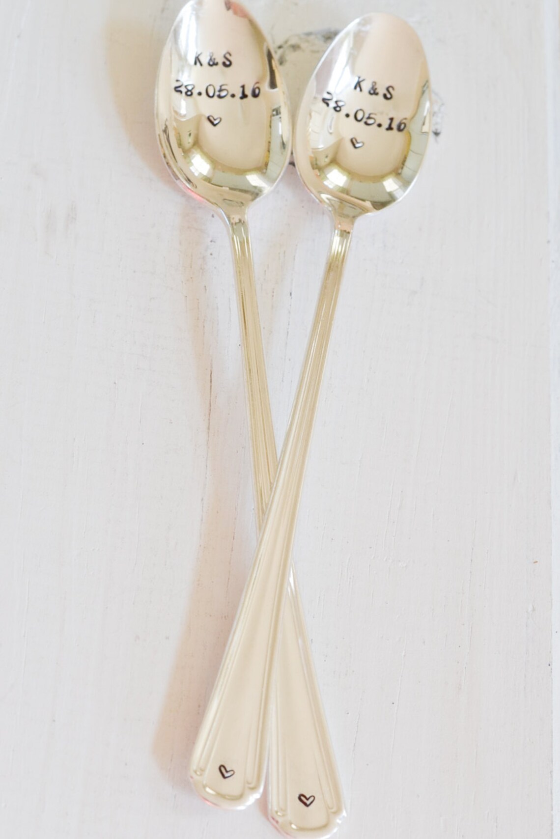 Custom Hand Stamped Spoons Long Ice Tea Stirrers / Ice Cream - Etsy