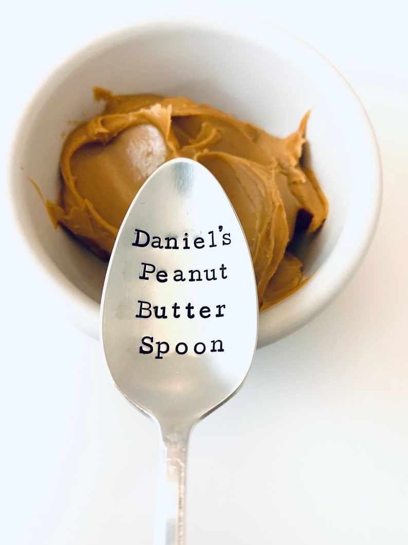 Custom Name Peanut Butter Spoon Vintage Silver Plate Spoons - Etsy