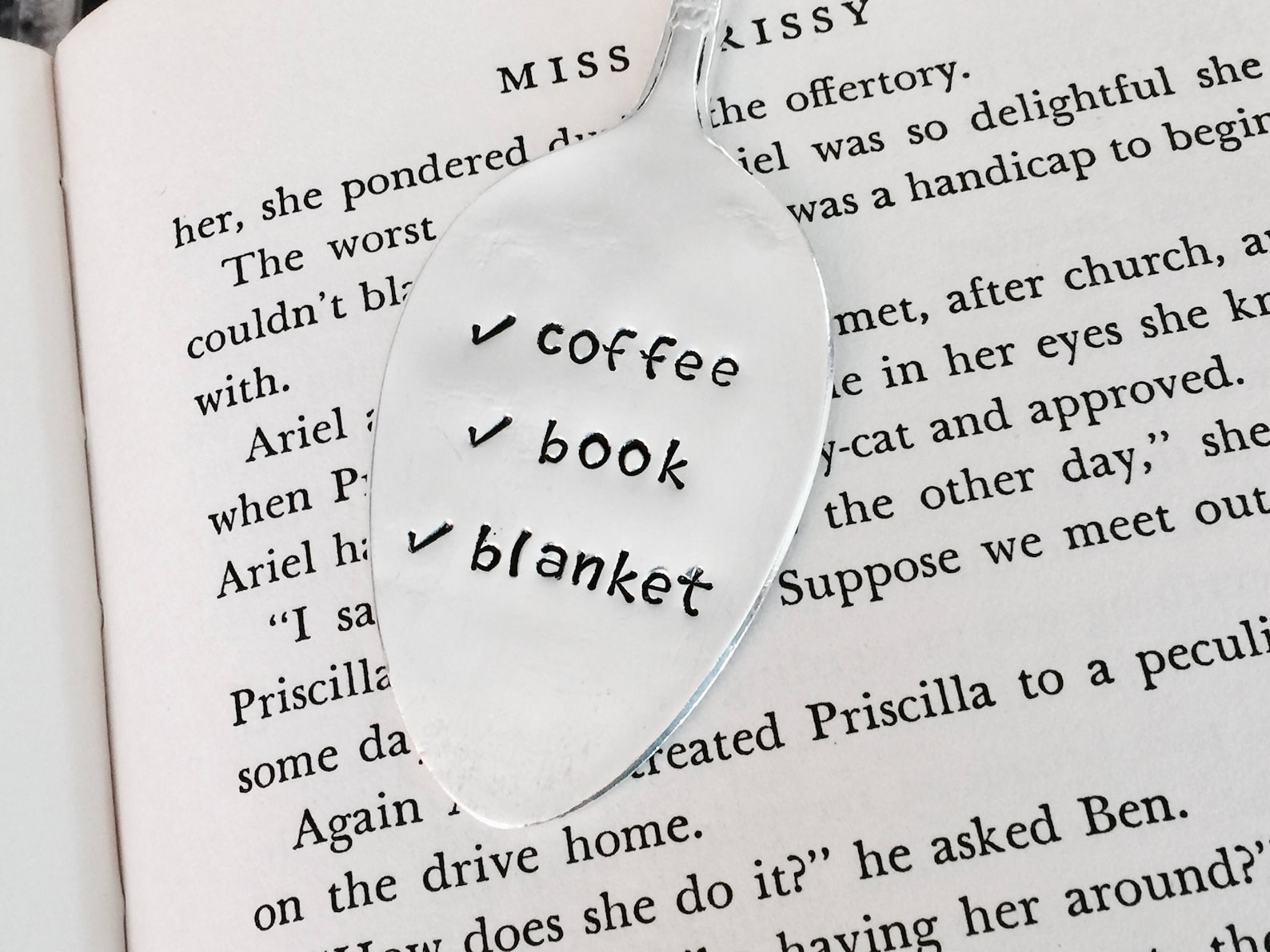 Hand Stamped Bookmarks Vintage Spoon Bookmark Engraved - Etsy