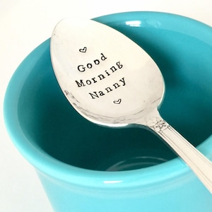 Custom Hand Stamped Vintage Spoons, Good Morning Spoon, Good Morning ...