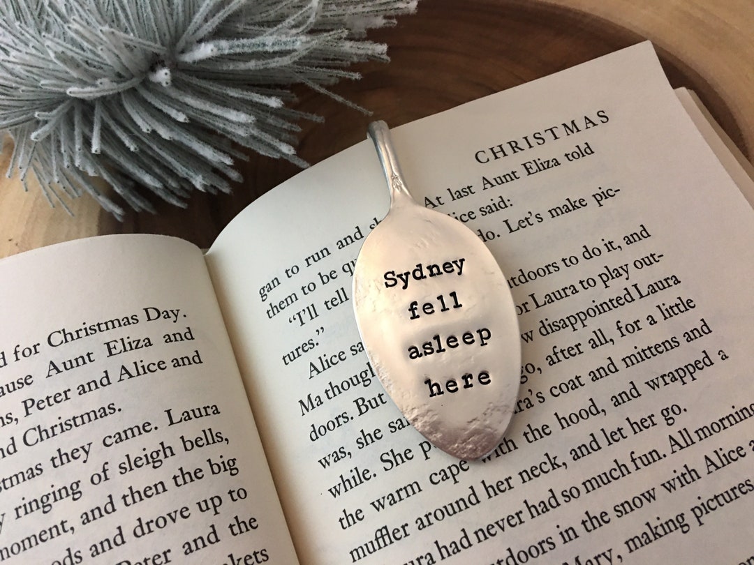 Custom Bookmarks, Flattened Vintage Spoon Bookmark, Hand Stamped ...