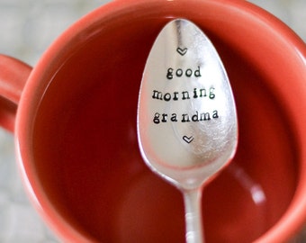Custom Good Morning Spoon Engraved Hand Stamped Vintage | Etsy