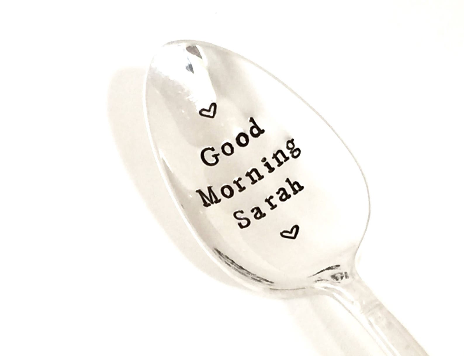 Good Morning Spoon, Custom Name Spoons, Vintage Hand Stamped Teaspoon ...