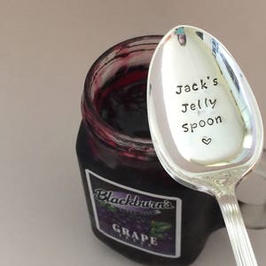 Custom Vintage Hand Stamped Spoon, PB&J, My Jelly Spoon, Personalized ...