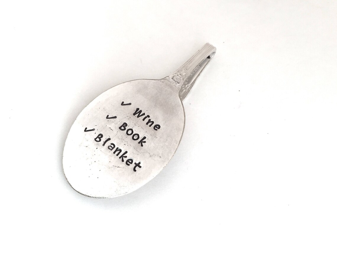 Custom Spoon Bookmarks, Flattened Spoon Bookmark, Hand Stamped Spoons ...