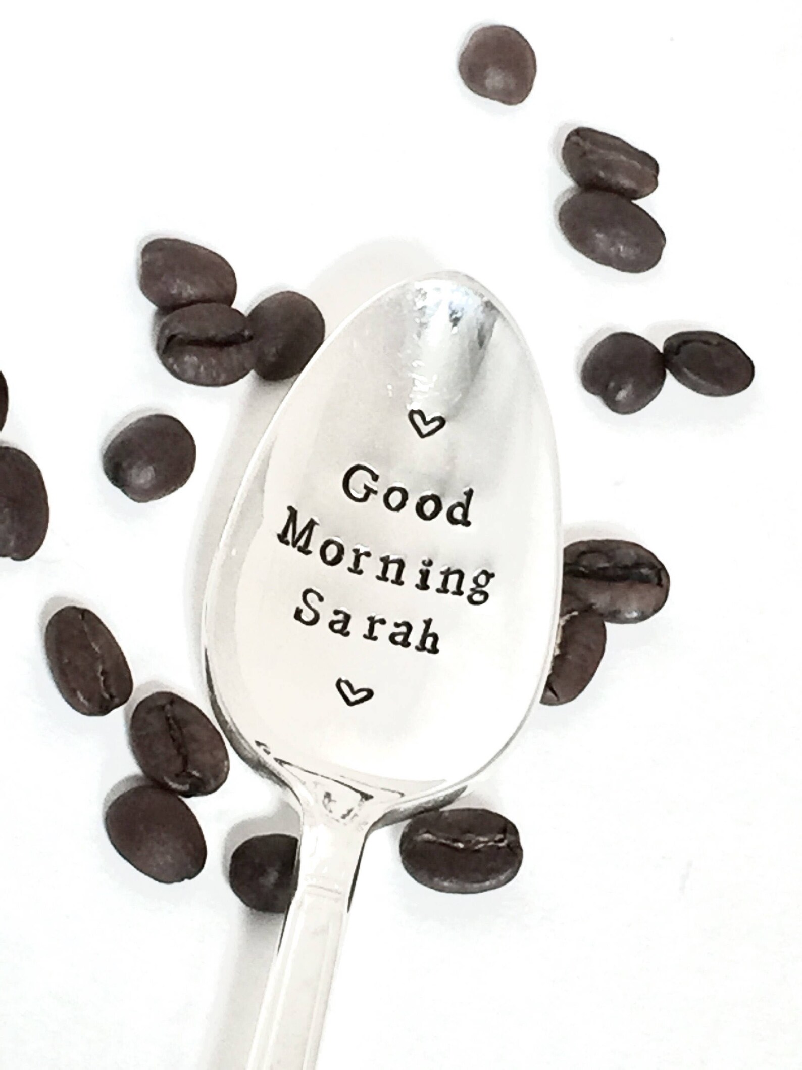 Good Morning Spoon, Custom Name Spoons, Vintage Hand Stamped Teaspoon ...