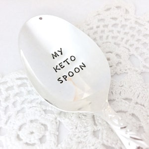 My Keto Spoon - Hand Stamped Spoons - Healthy Diet Spoon - Low Carb ...