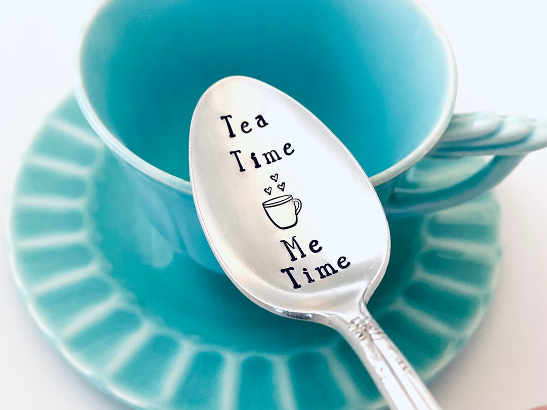 Vintage Silverplate Tea Spoon, Hand Stamped Teaspoons, Tea Time Spoon ...