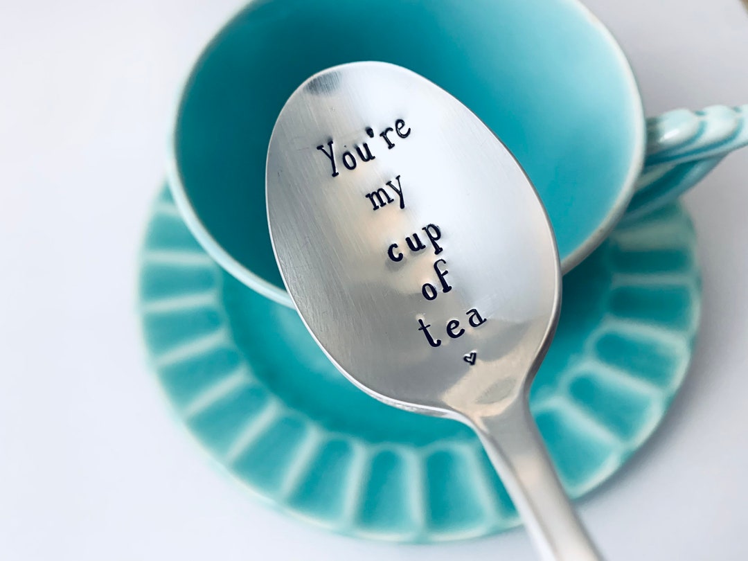 Vintage Silverplate Teaspoon, Handstamped Tea Spoon, Custom Stamped ...