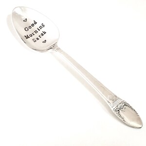 Good Morning Spoon, Custom Name Spoons, Vintage Hand Stamped Teaspoon ...