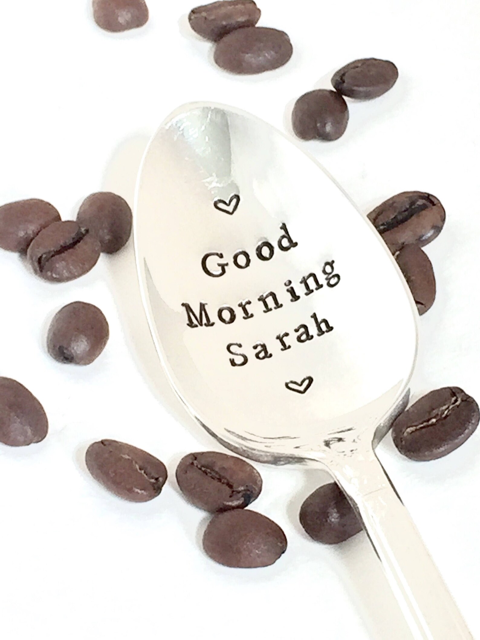 Good Morning Spoon, Custom Name Spoons, Vintage Hand Stamped Teaspoon ...